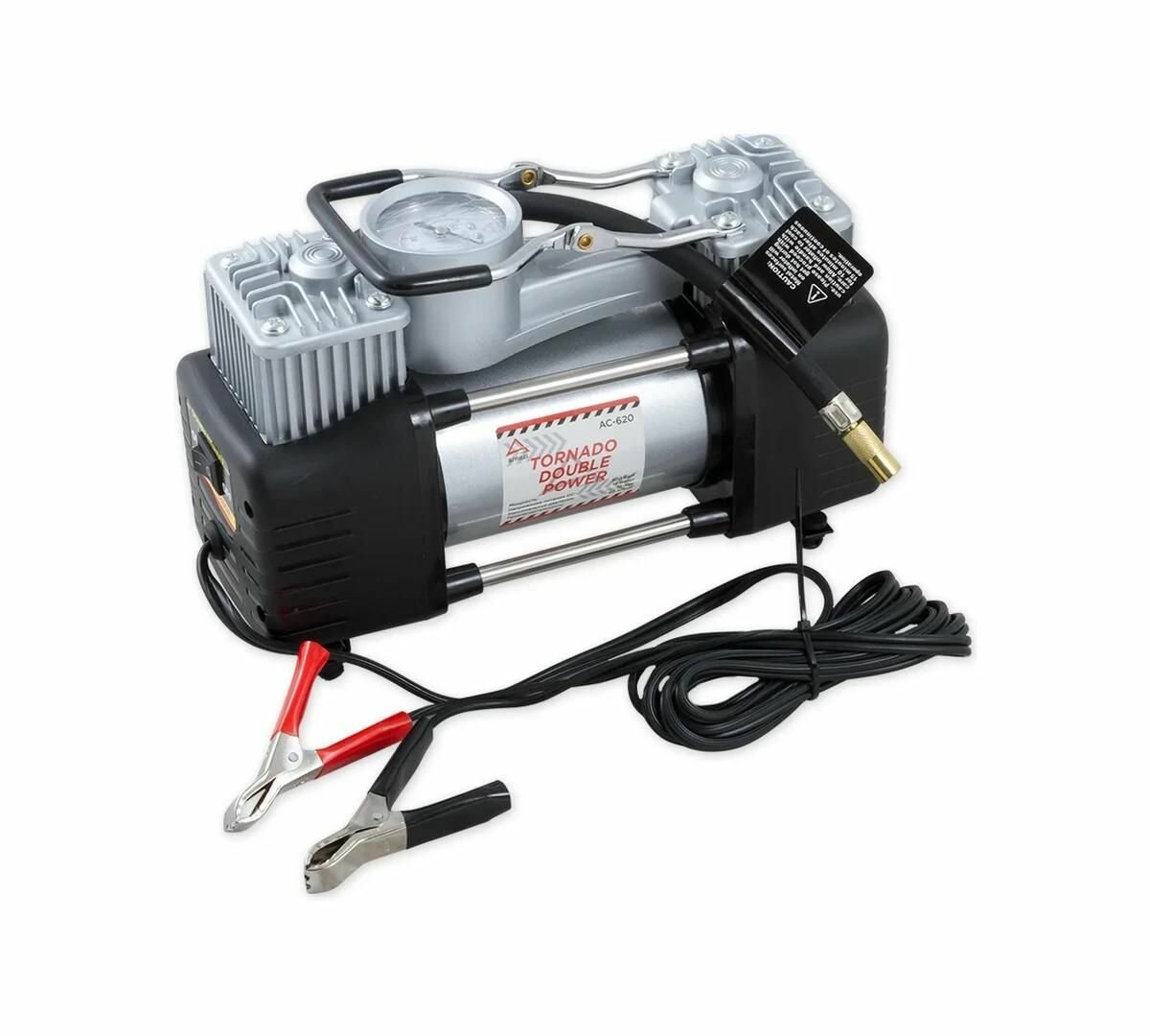 Компрессор ARNEZI A0302013 автомобильный, двухцилиндровый, 10 бар, 60 л/мин, 300 Вт, AC620 DOUBLE