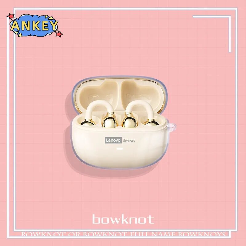 Чехол для наушников Lenovo LE302 прозрачный TPU красный Clear Case