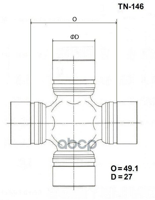 Крестовина япония 27,00/46,10 IN TOYO арт. TN-146