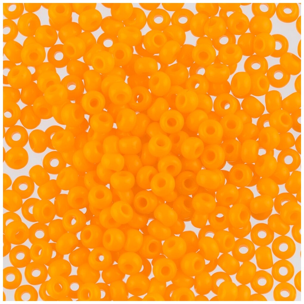 Бисер для рукоделия 50 г Чехия Gamma круглый 3 10/0 2.3 мм C135 оранжевый (93110)