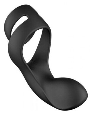 74746 Svakom Benedict, черный. Вибростимулятор промежности с двойным кольцом для пениса