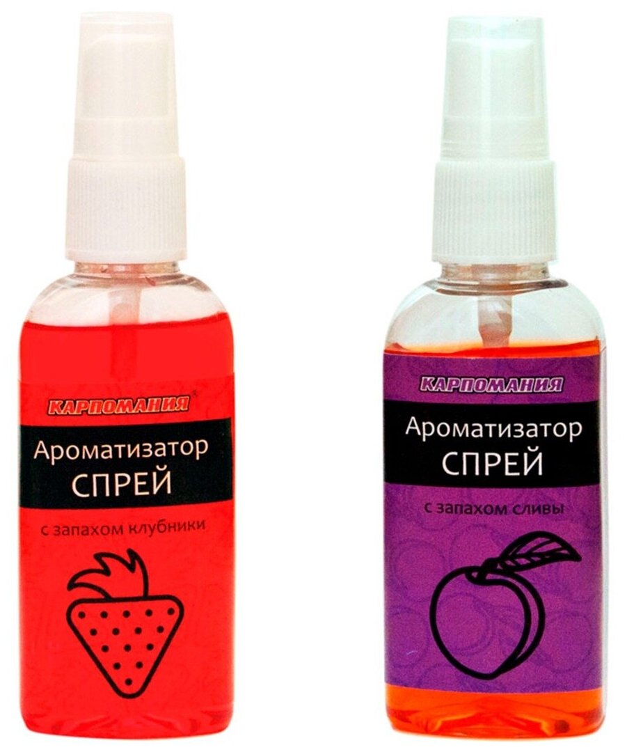 Набор 2шт Ароматизаторы-спрей 50 г с ароматом клубника, слива