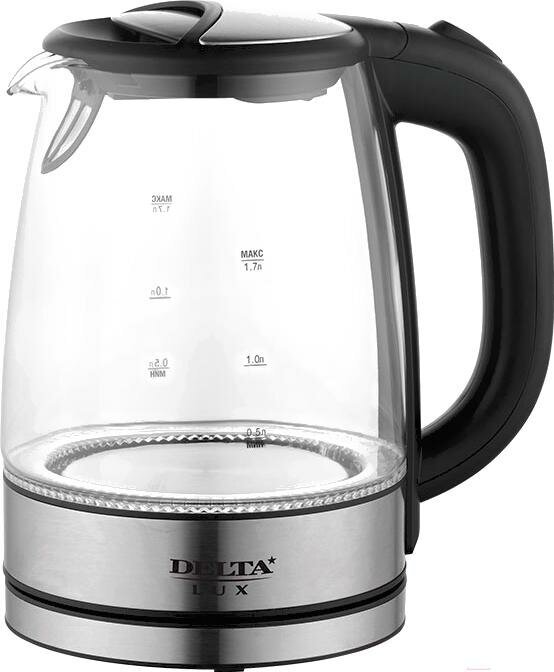 Чайник электрический DL-1204b черный стекло