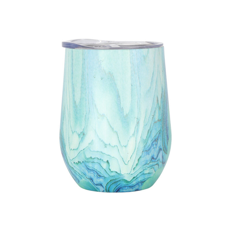 Кружка с рисунком ледник яичная скорлупа 12 унций двойная стенка вакуумная изолированная бокал для вина