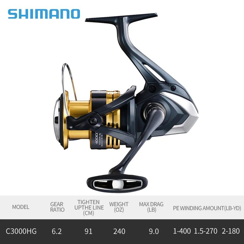 Катушка Shimano Sahara C2000S C2000SHG 2500SHG для спиннинга C3000HG