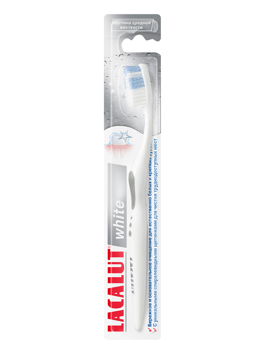 Зубная щетка средней жесткости White, Lacalut