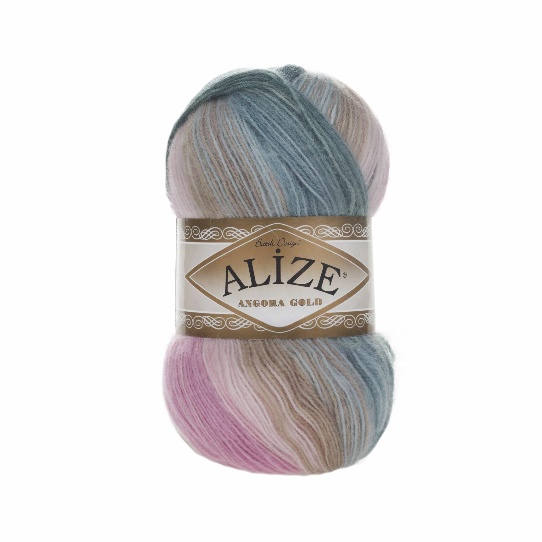 Пряжа ALIZE "Angora Gold Batik" 500гр. (100гр-550м.)(20% шерсть; 80% акрил) 2970