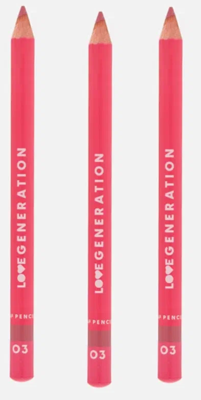 Карандаш для губ Love Generation Lip Pencil тон 03 коричневый, 1.2 гр 3 шт