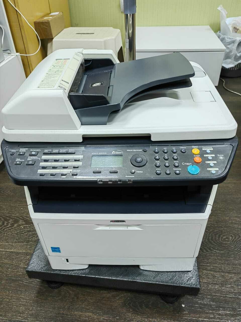 МФУ лазерное KYOCERA ECOSYS M2035dn для офиса и склада, сетевое, автоматическая двусторонняя печать
