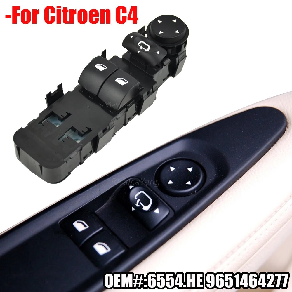 Электрический главный переключатель стеклоподъемника красного света для Citroen C4 2004-2010 6554. HE 6554HE 9651464277