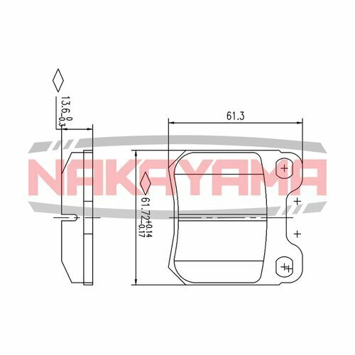 Колодки тормозные дисковые Nakayama HP8393NY