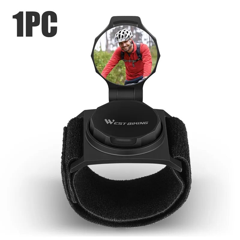 Зеркало заднего вида на руку WEST BIKING черное 1PC