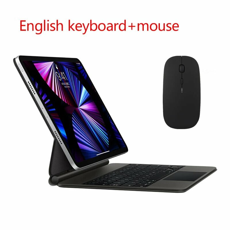 AJIUYU Magic Keyboard Folio для iPad Pro 12.9" iPad Pro 12.9 2021, English add mouse