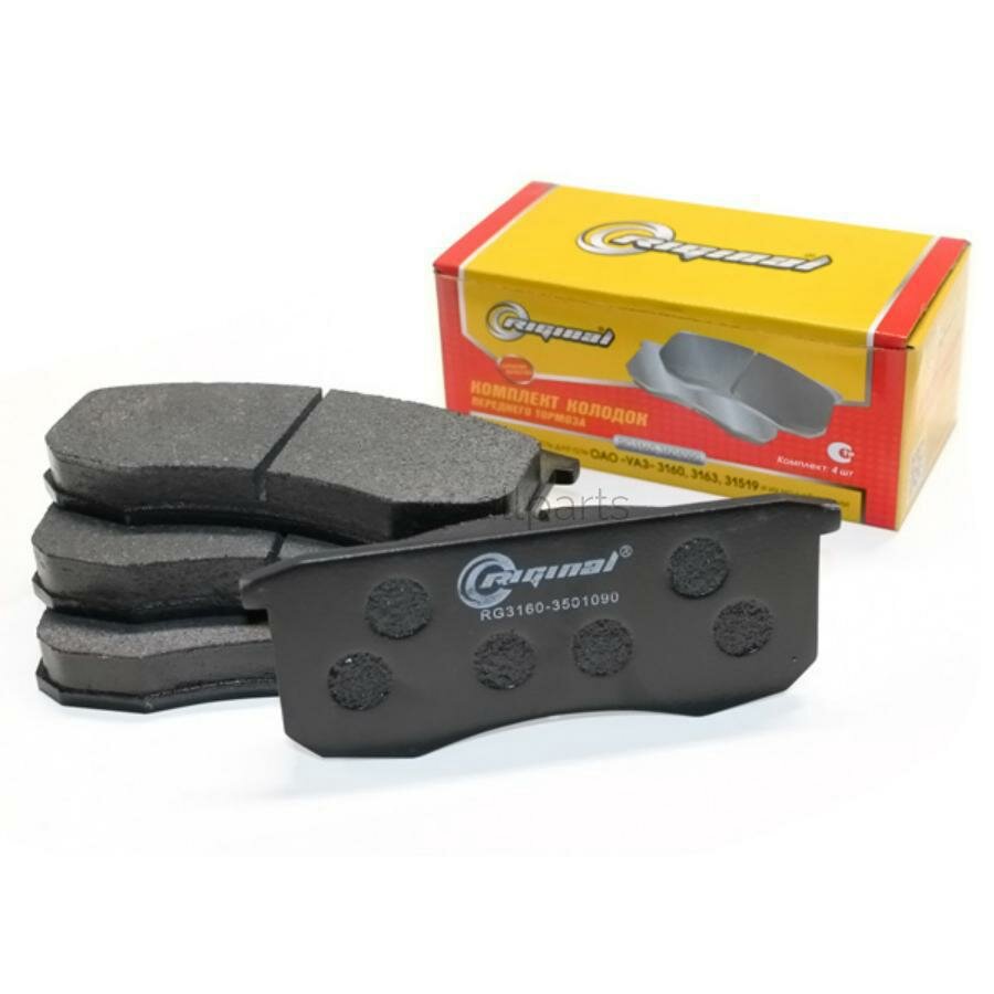 RIGINAL RG31603501090 Колодка тормозная передняя (кт.4шт.) для а/м УАЗ-3160,31519 Riginal RG31603501090
