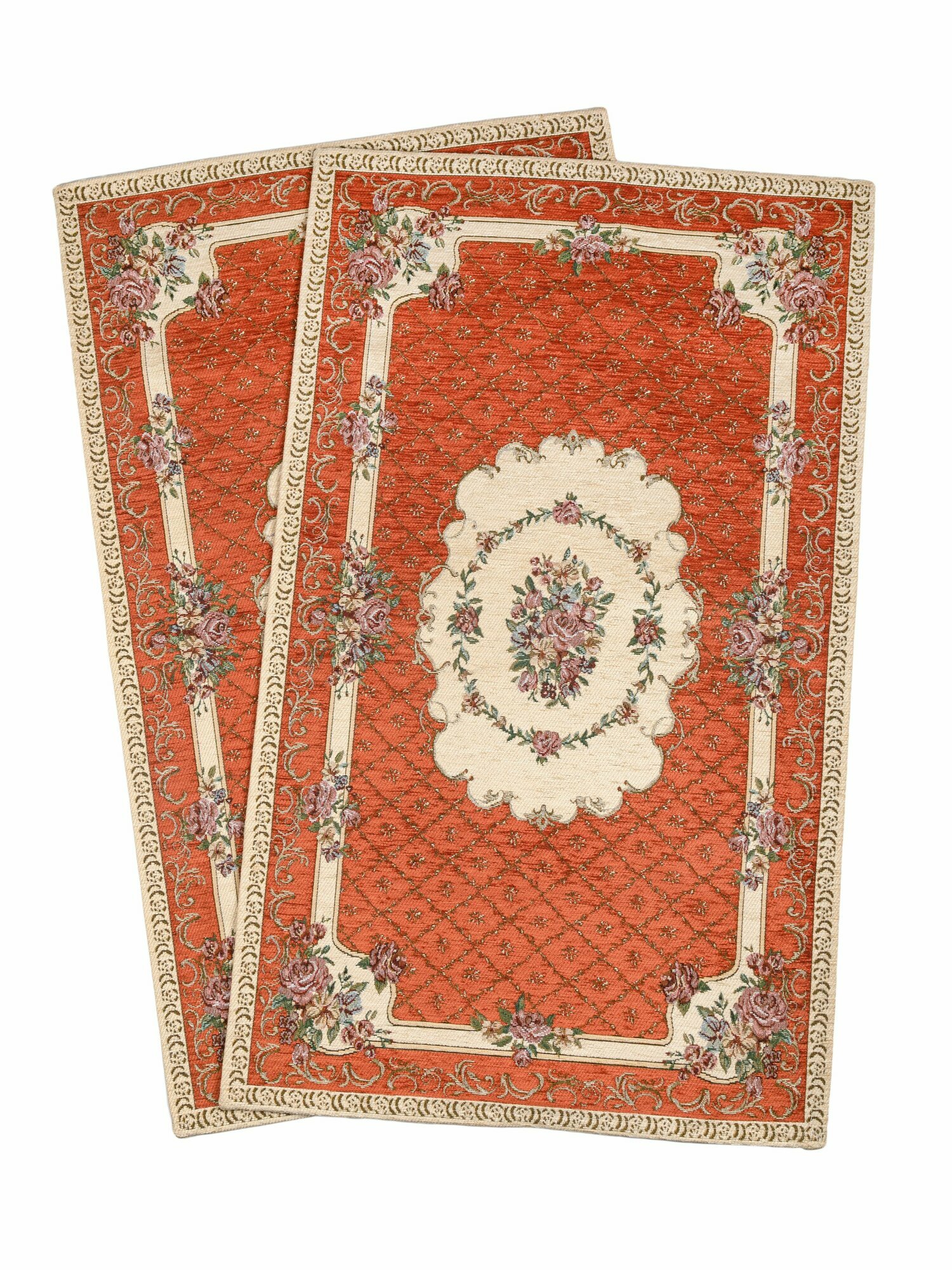 Набор ковриков для комнаты 2 шт 65х110 см, Finicop,30% хлопок+30% полиэстер+40% акрил