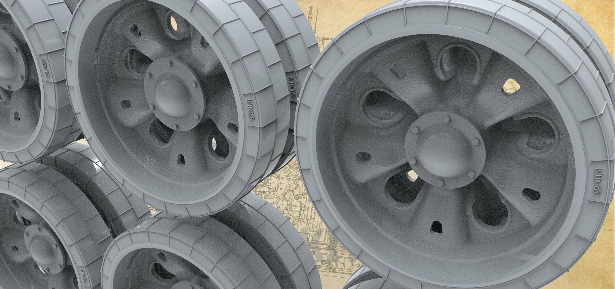 Smk35014 Высокодетализированные катки для танка Т-62 без износа (Не для свободной продажи)
