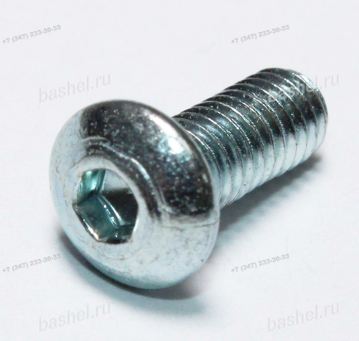 Винт М4х10 с внутренним шестигранником ISO 7380-1 zn