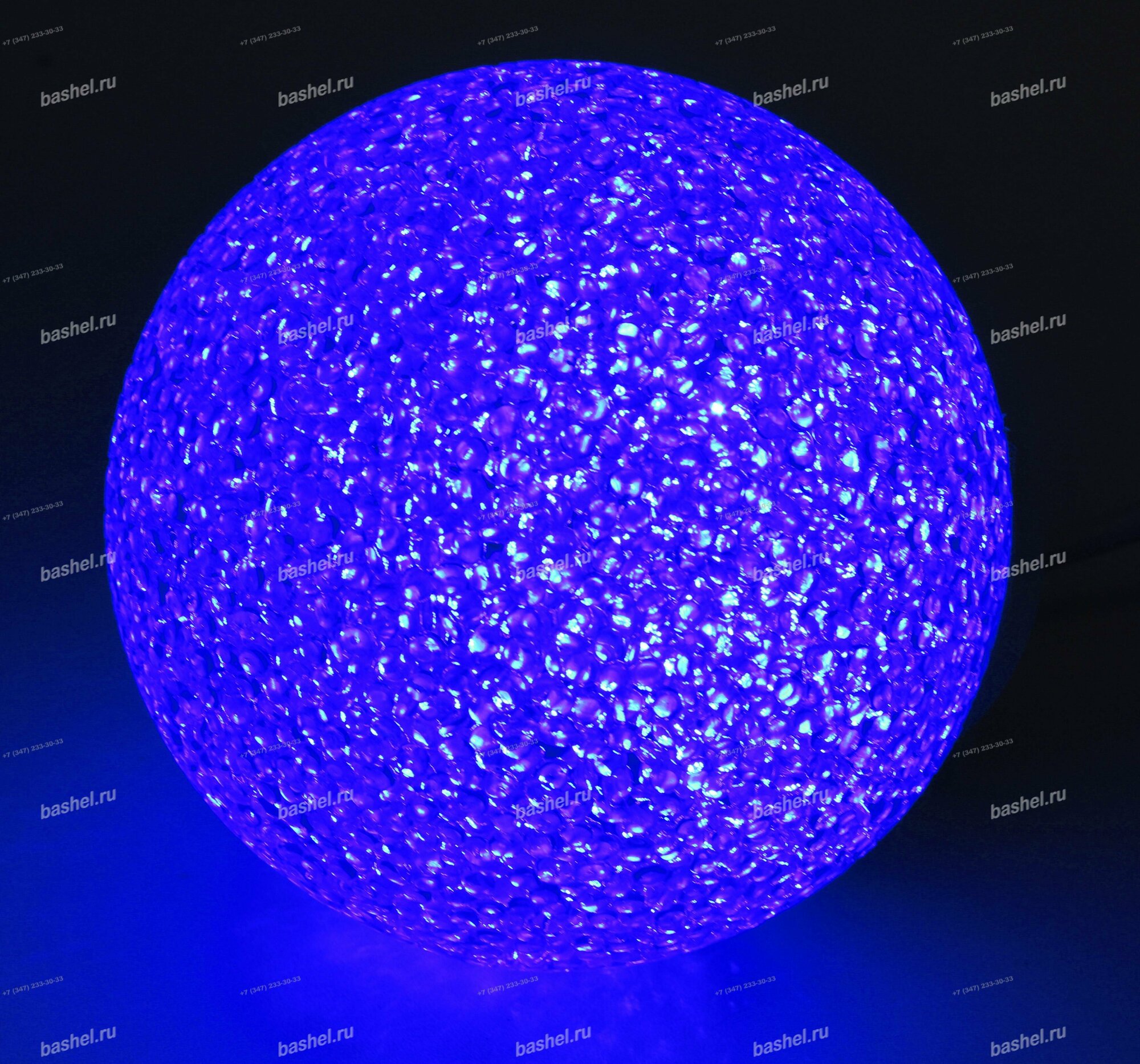 Светильник светодиодный декоративный "Шар" D-120mm 7W 220V F2401-D44-7W-2835-14SMD-B синий (уличный)