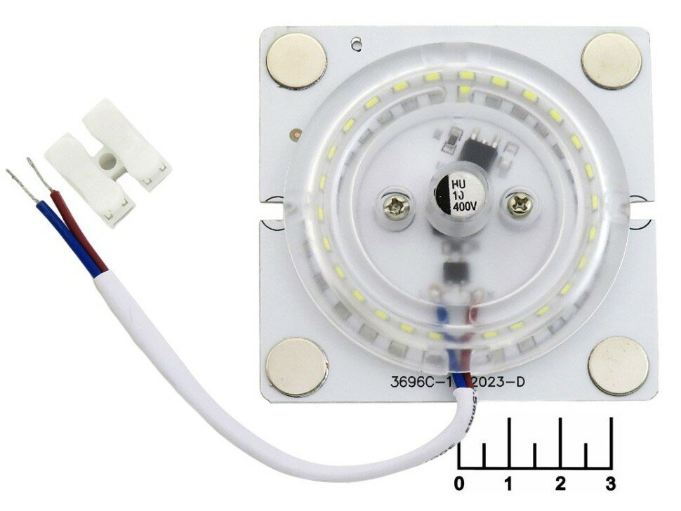 Светодиодный модуль 220V 18W 6000K 26LED 80ММ на магните