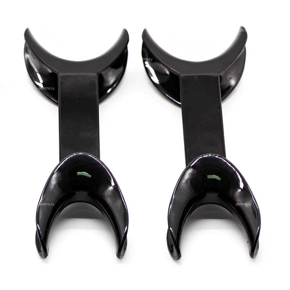 Ретрактор стоматологический двусторонний черный, большой (L) - 2 шт
