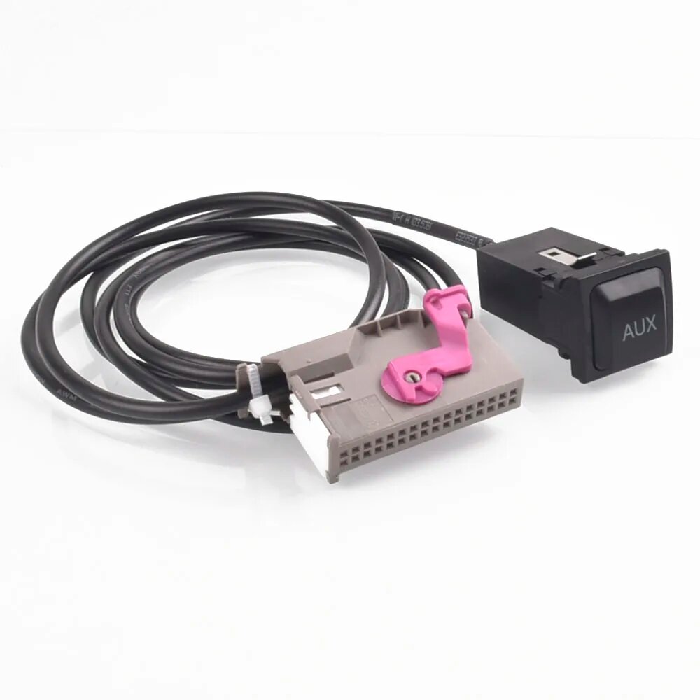 Автомобильный вспомогательный разъем RNS-E с кнопкой навигации AUX, комплект аудиоадаптера, 32-контактная вилка для Audi A3 A4 A6 A8 R8 TT