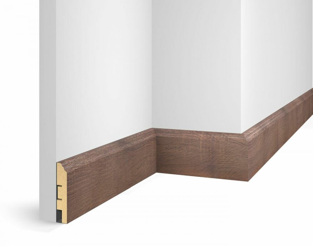 Плинтус Cosca WP07 Экошпон, Дуб Окленд В80хШ16хД2400 мм / Коска.*