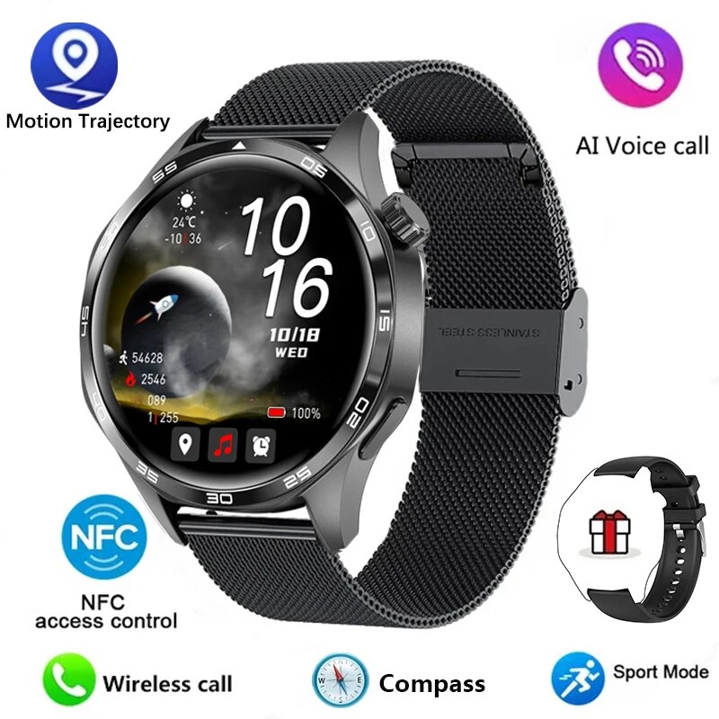 Умные часы мужские Watch 5 PRO Black Net