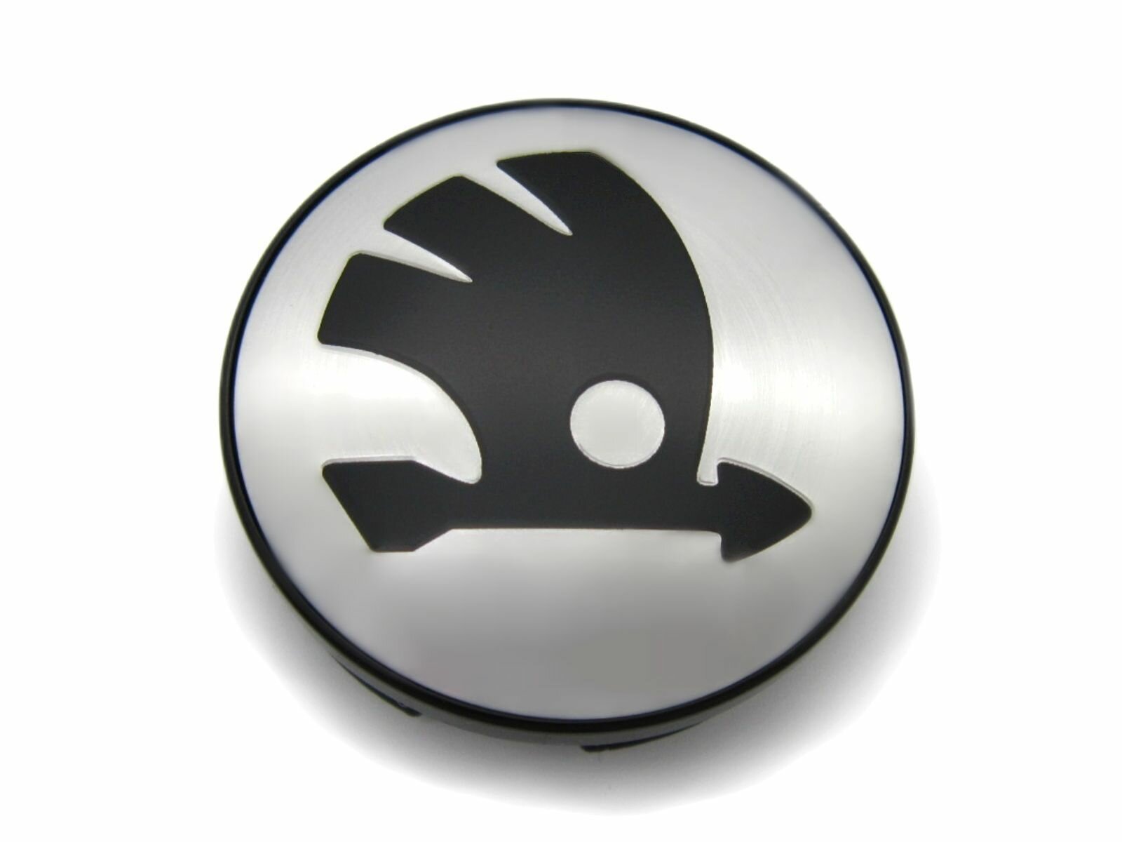 Колпачок, заглушка на литый диск СКАД Skoda new chrome 56/51/12 мм, 1 шт.