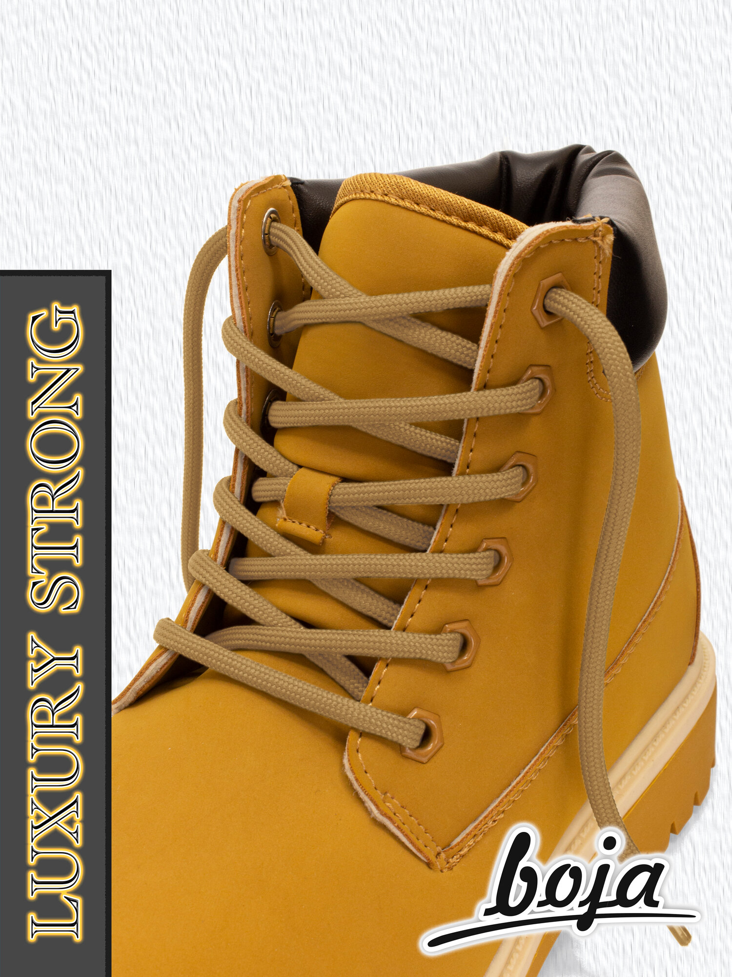 Шнурки для обуви BOJA (LUX), круглые, бежевые, 150 см, для кроссовок; ботинок; кед; бутсов