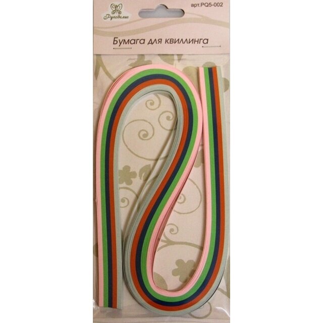 Бумага для квиллинга Рукоделие 100 полос, 5 мм ширина, 5 цветов