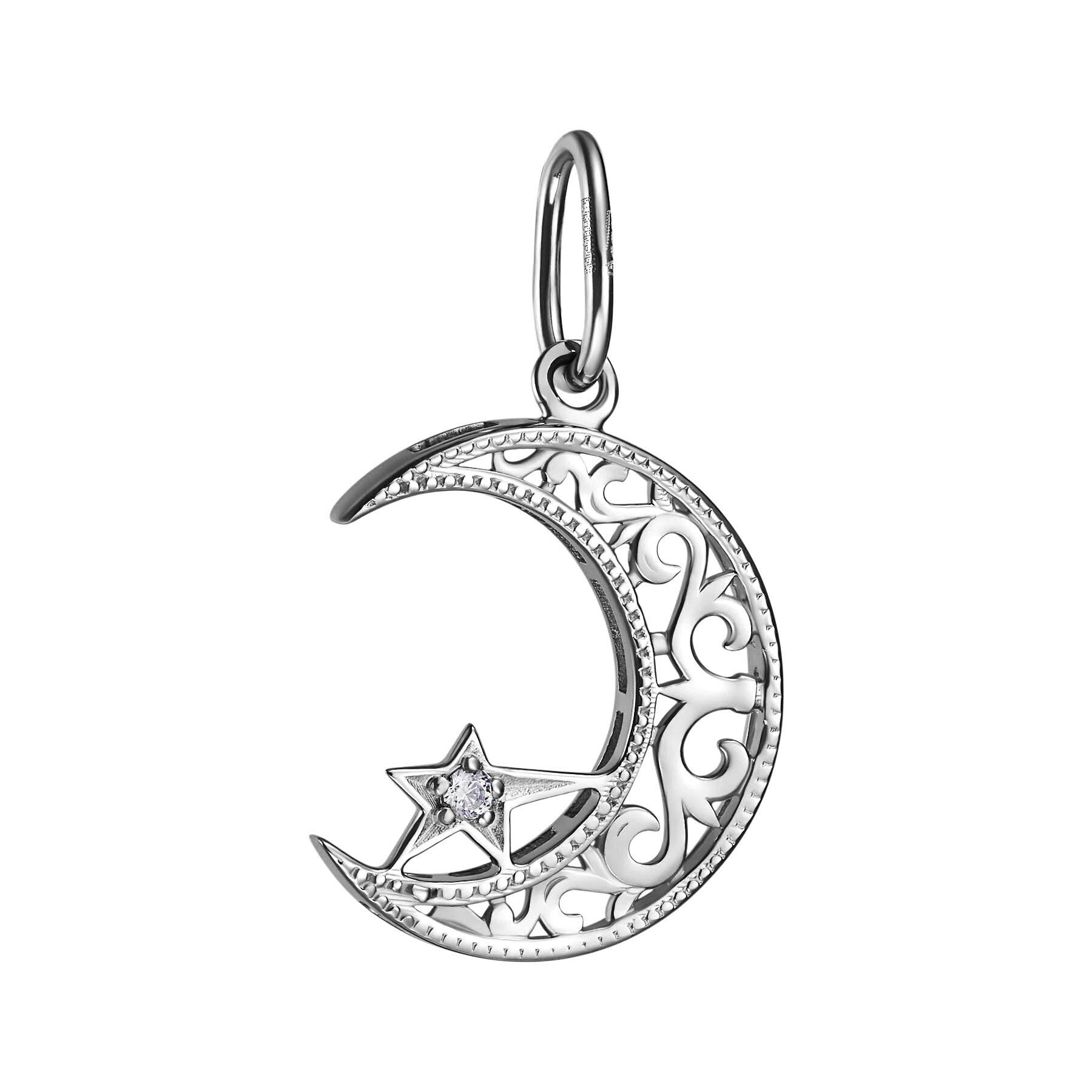 Подвеска, серебро, 925 проба, фианит