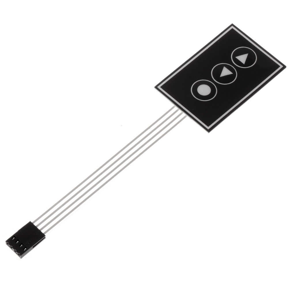 Портативная клавиатура 1x3 DIY для массива с 3 клавишами, мембранный переключатель, клавиатура, клавиши, 36x55 мм