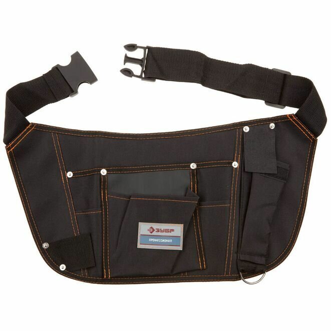 Сумка поясная для инструмента, ЗУБР 9 карманов, нейлон, петля (скоба) для крупного инструмента