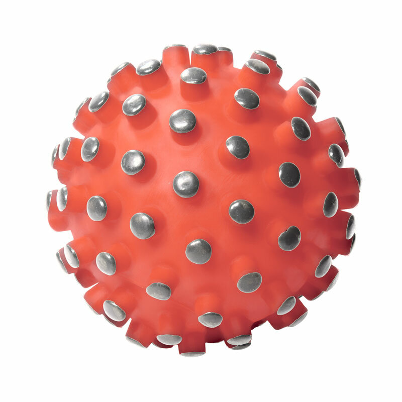 Игрушка виниловая для собак Triol "Мяч-мина", 12 см, цвета в ассортименте, 12101017