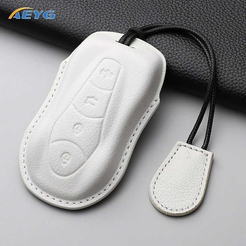 Кожаный чехол Geely для автомобильного ключа, оболочка для телефона, аксессуары для внедорожника Boyue Tugella Azkarra FY11 Emgrand GS X6 EC7 White Set1