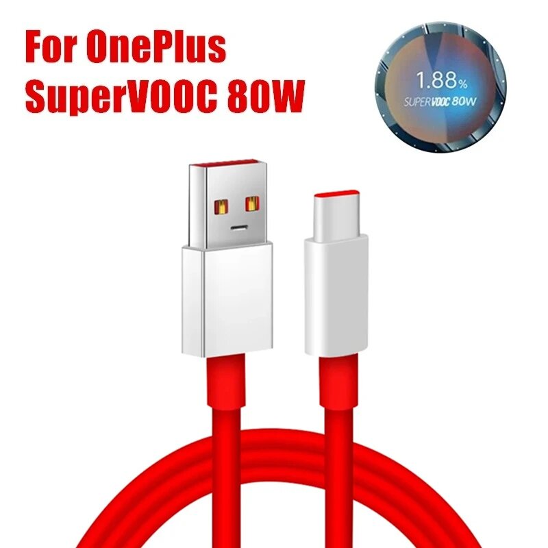 Быстрое настенное зарядное устройство для OnePlus 80 Вт SuperVOOC EU для OnePlus 10 11 12 Nord CE 2 3 Lite OPPO realme 10 GT NEO 2 3 USB-кабель типа C Only Cable, 1.5m Cable