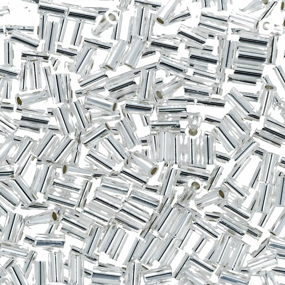 Бисер TOHO Bugle, №3, 3 мм, 5 штх5 г, №0021, серебристый