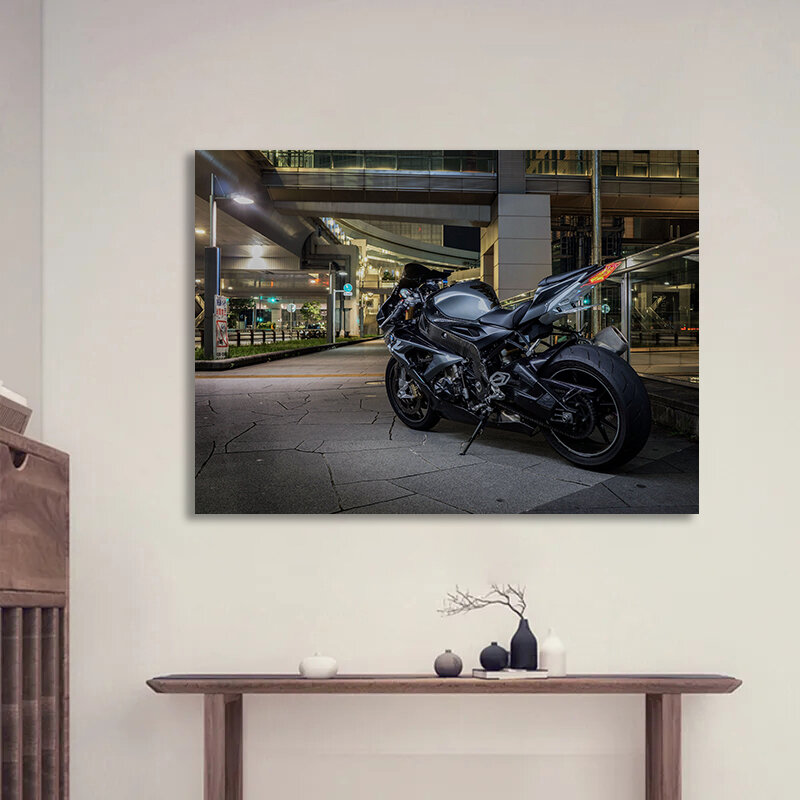 Картина мотоцикл / машина, картины для интерьера / мальчику, 40х60 см.