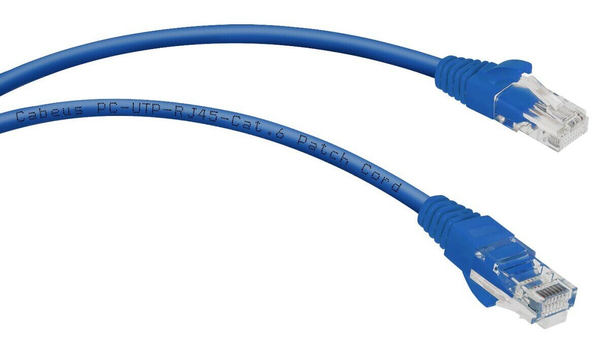 Патч-корд Cabeus 1.5м (PC-UTP-RJ45-Cat.6-1.5m-BL-LSZH)