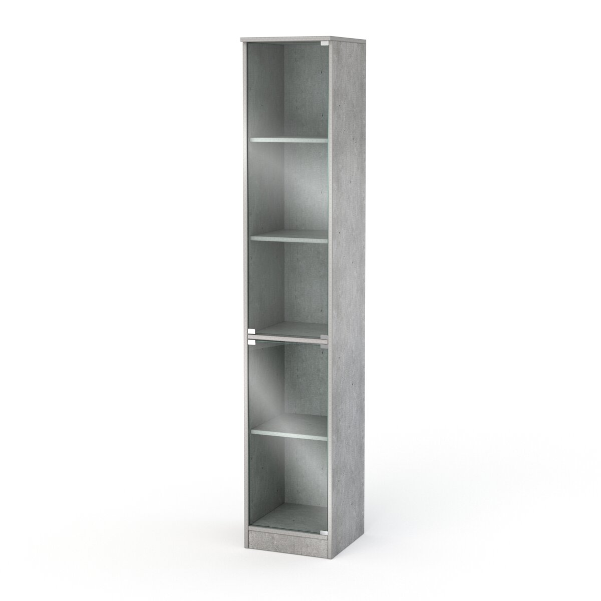 Шкаф-витрина офисная узкая ШВ-52, Метрополитан Грей. Производитель товара - компания Westcom.