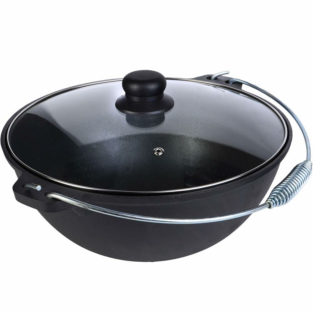 Казан MAYER&BOCH 31164 объем 8 л, чугун, для индукционных плит, черный