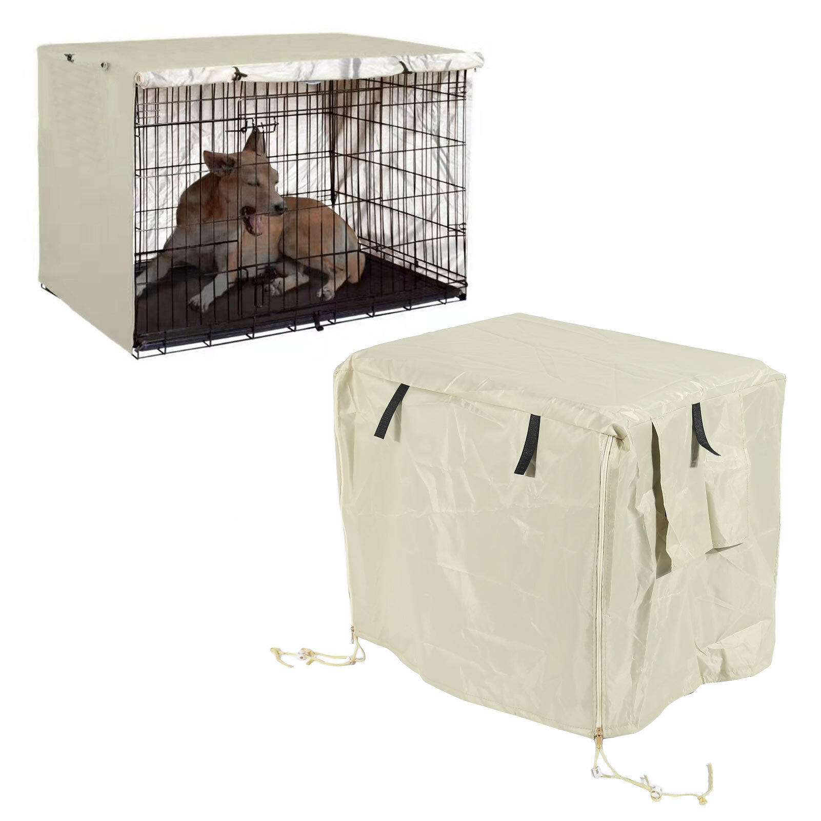 Чехол для ящика для собак, универсальный тканевый Оксфорд, пыле- и атмосферостойкий защитный чехол для питомника