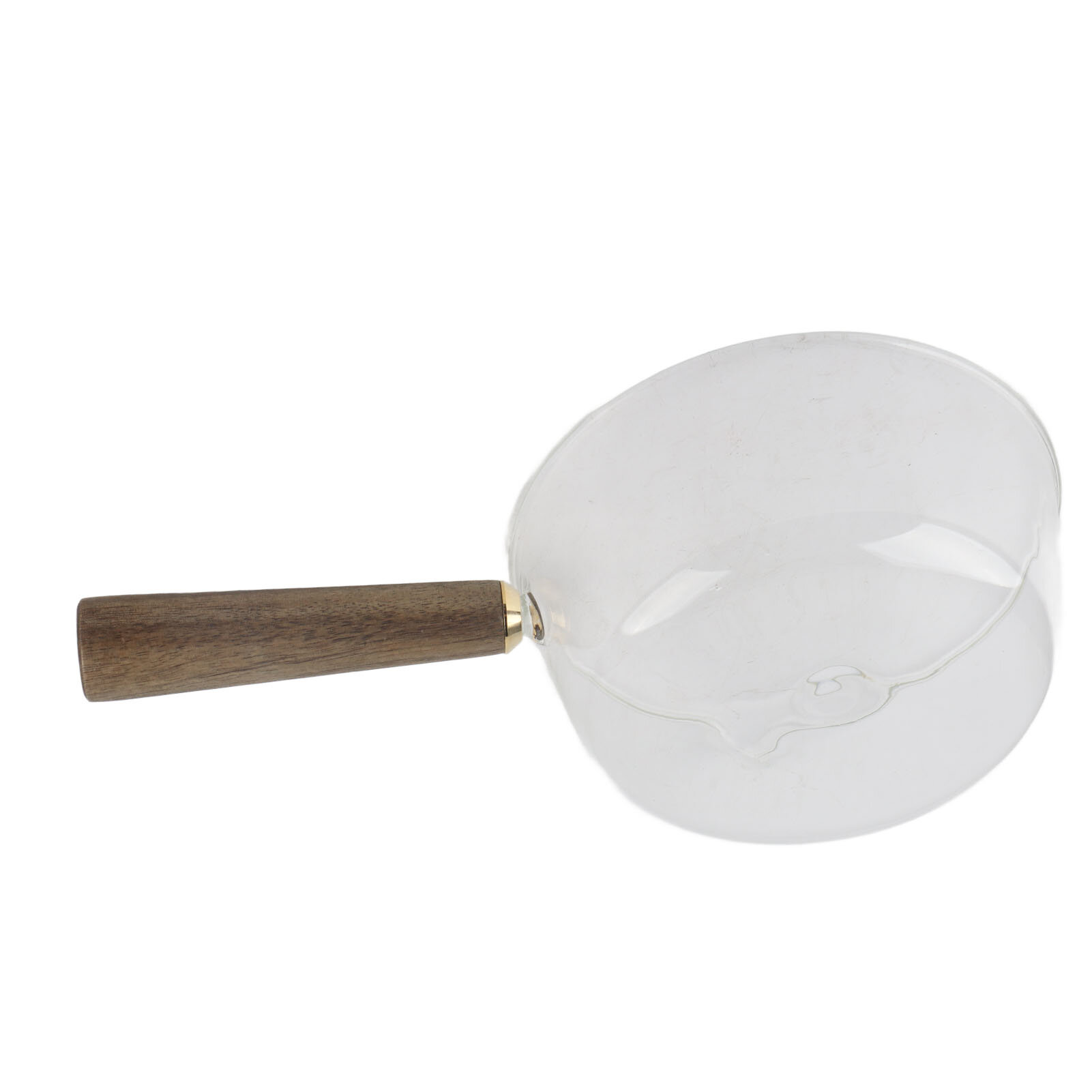 Стеклянный молочный горшок с деревянной ручкой, V-образный носик, кастрюля для лапши, домашняя кухонная посуда, аксессуар 600 мл