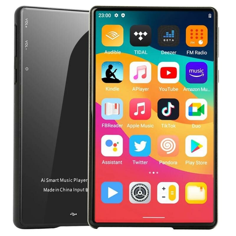 Мини MP4-плеер с WiFi, Android 11, 5,0-дюймовым IPS сенсорным экраном, поддержкой 1080P видео, Bluetooth и музыкальных сервисов Spotify/Pandora/Tidal/Deezer