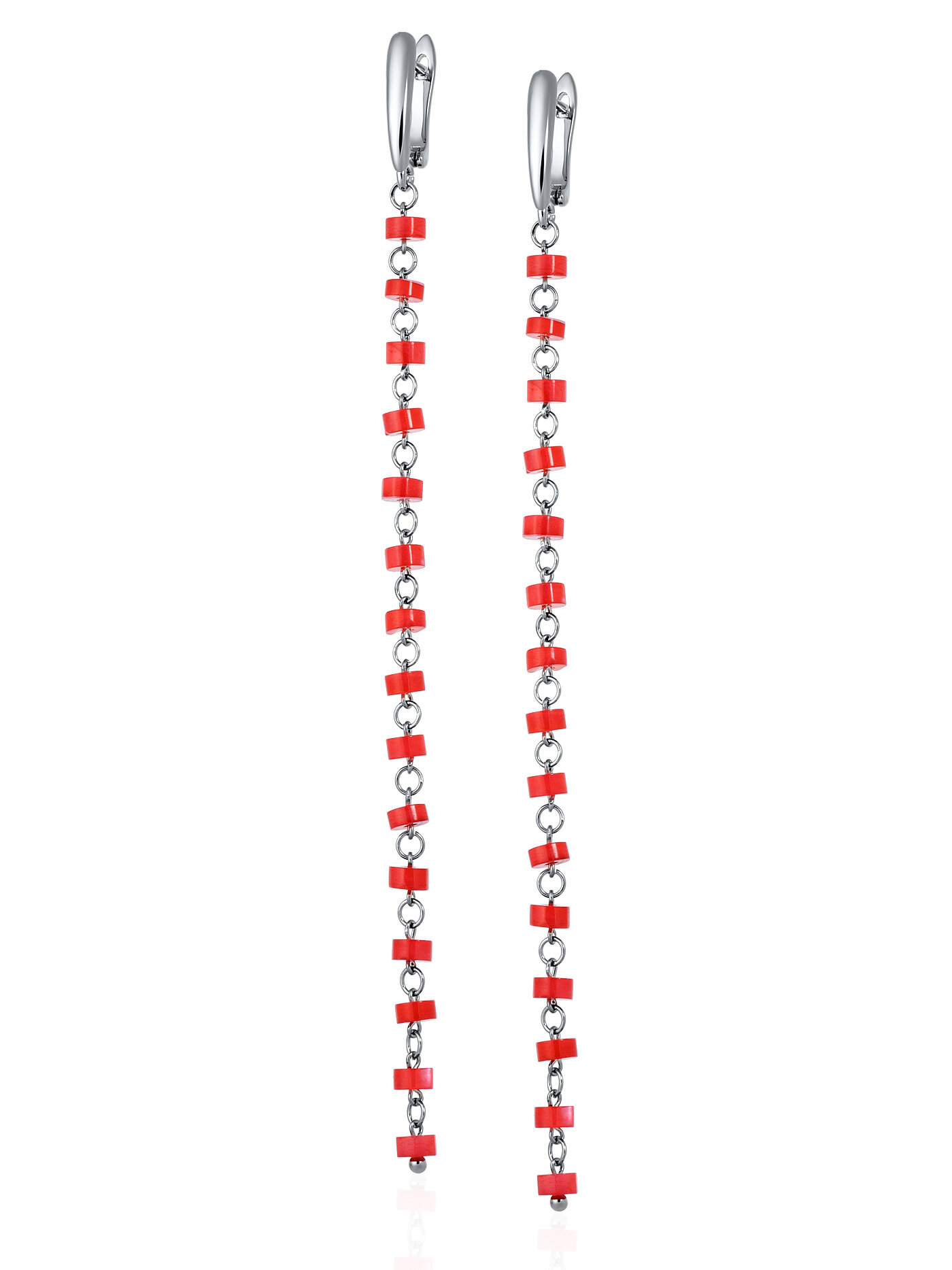 Серьги с подвесками, перламутр