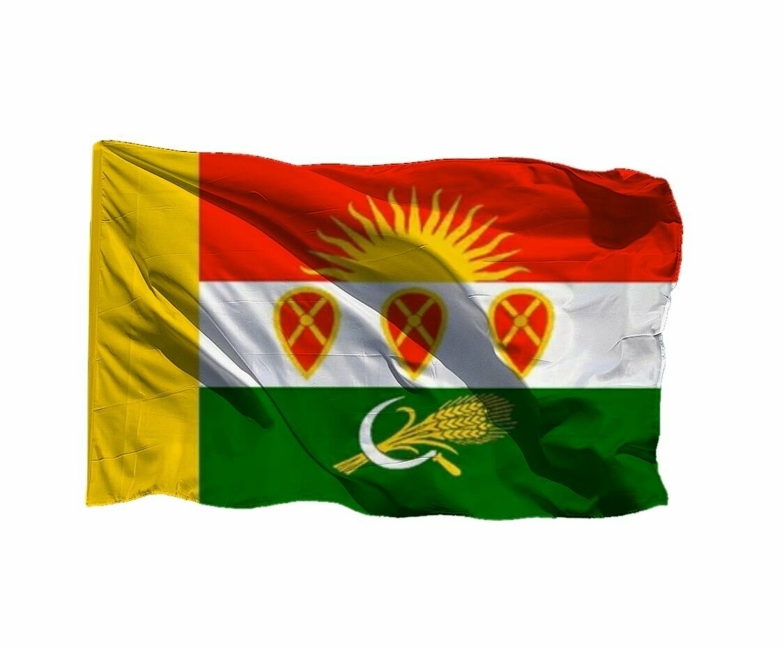 Флаг Захаровского района Рязанской области, 90х135 см на сетке для улицы, для флагштока