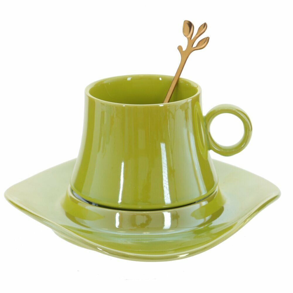 Кружка с блюдцем и ложкой, 200 мл, 16х15,5х8,5 см KSM-814370_2