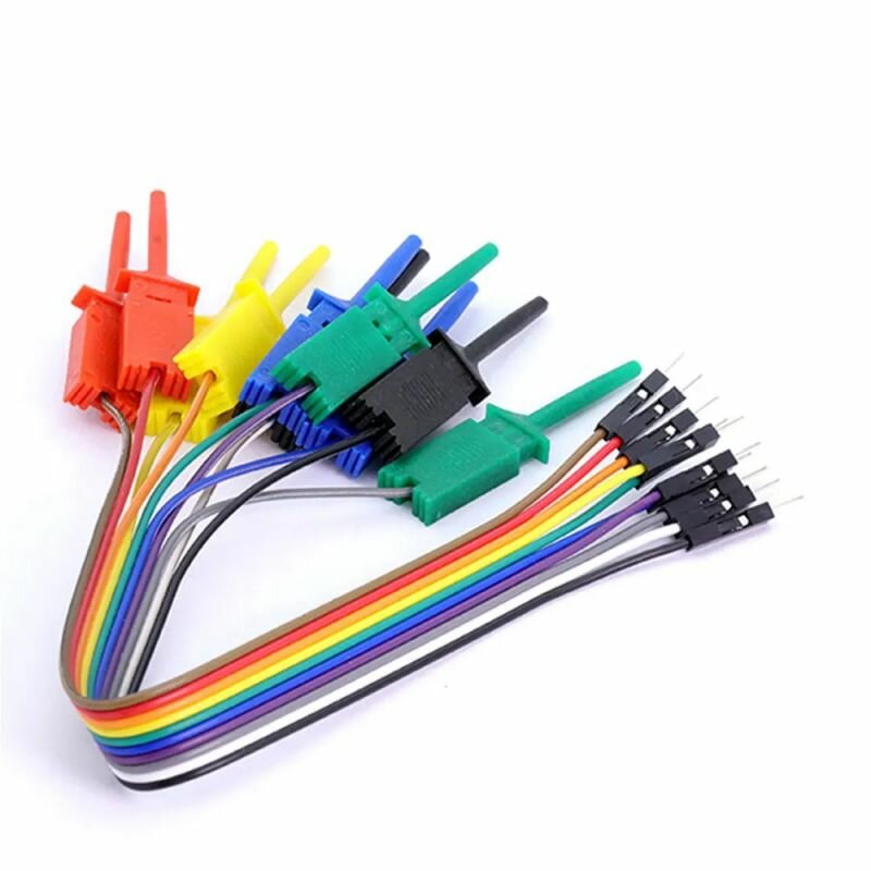 1 шт. 25 см 10PIN Hook Clip Line Высокоэффективный логический анализатор кабельный зажим зонд тестовый кабель 5 цветов