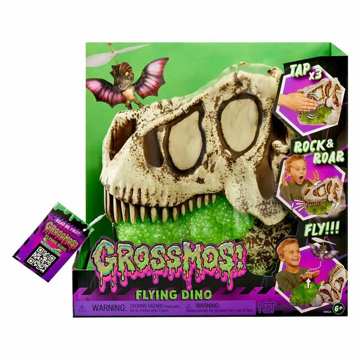 MGA Entertainment GrossMos Flying Dino / Коллекционная скульптура динозавра, игрушки-сюрпризы для мальчиков набор для