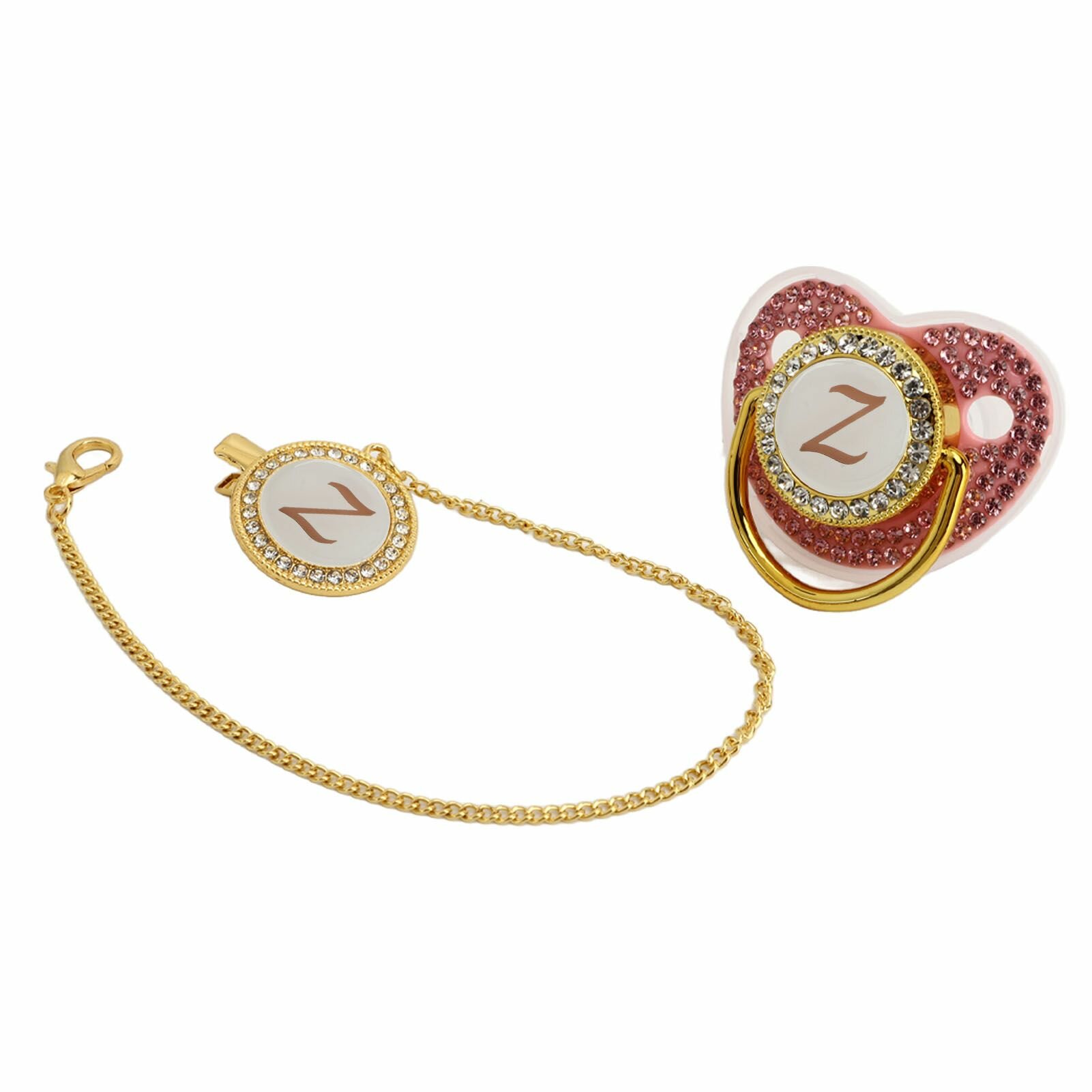 Силиконовая детская пустышка с крышкой из страз, изогнутый дизайн для кормления сухим молоком, детская пустышка в форме буквы Z, безопасная и удобная